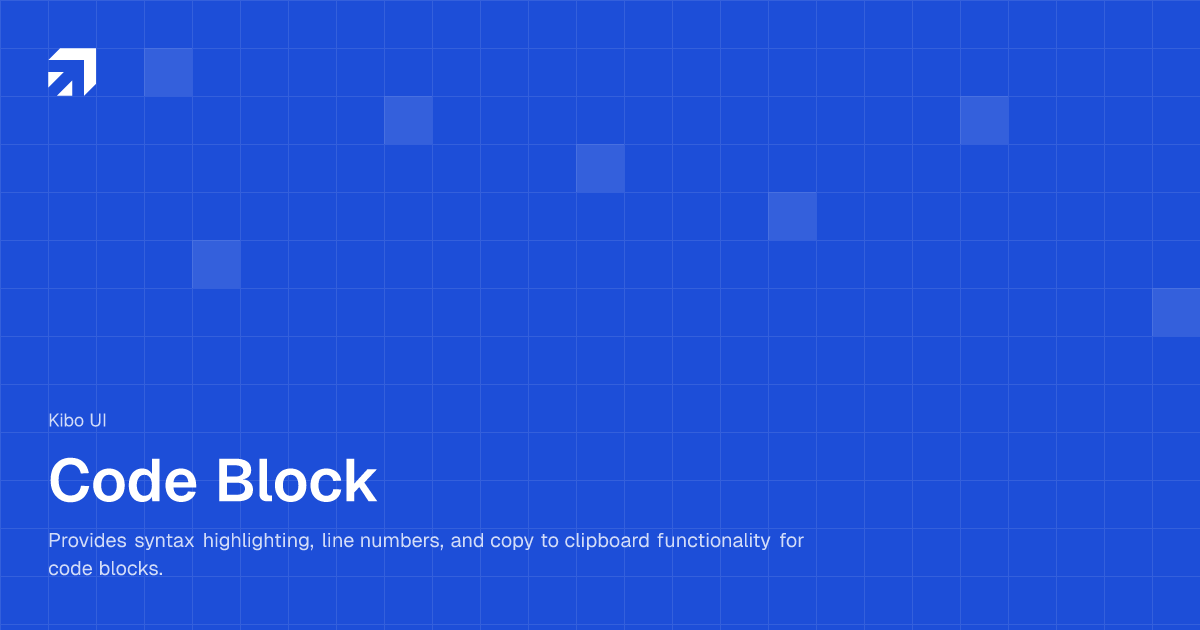 Code Block Code Block